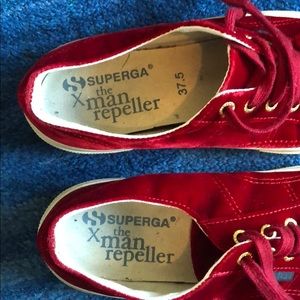 Superga | Shoes | Red Velvet Superga Sneaker | Poshmark